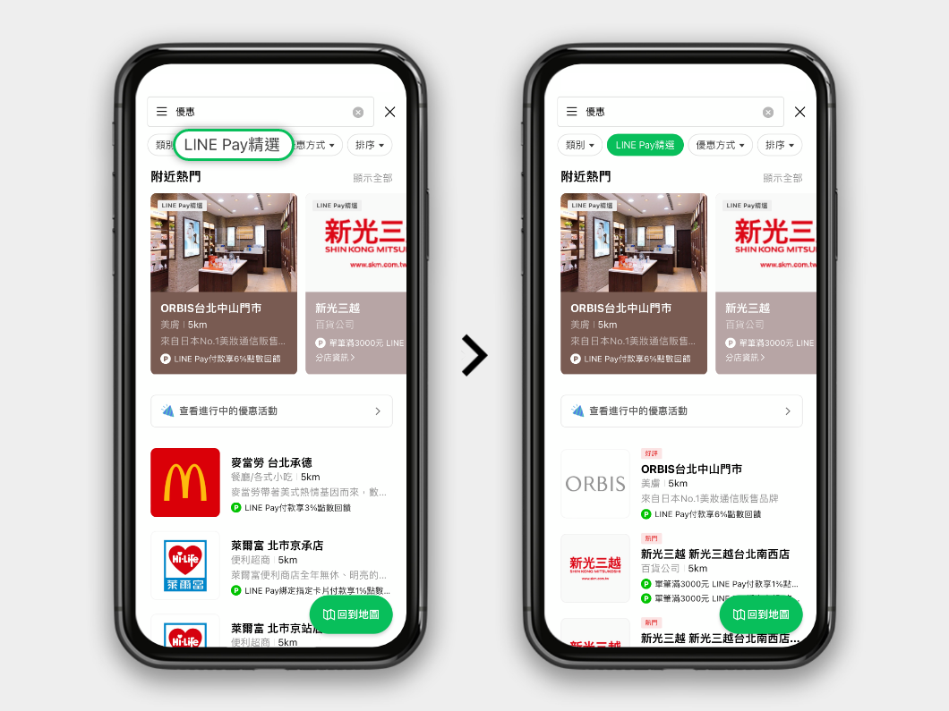 LINE Pay - 好康地圖